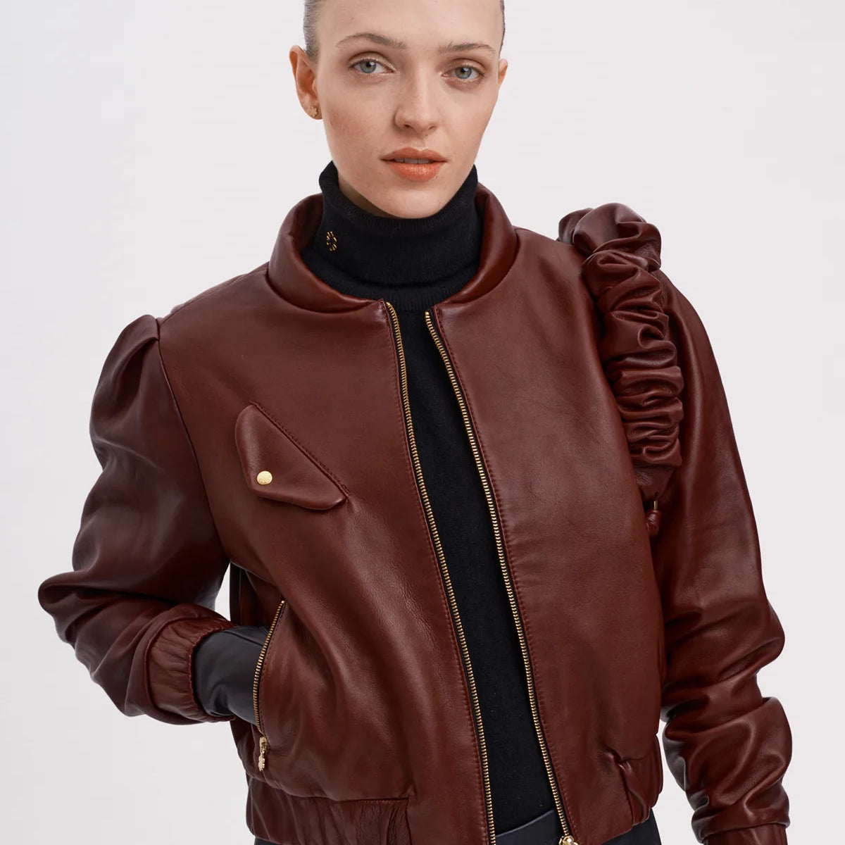 Women’s fashionable leather jacket » Made in Denmark | RHANDERS