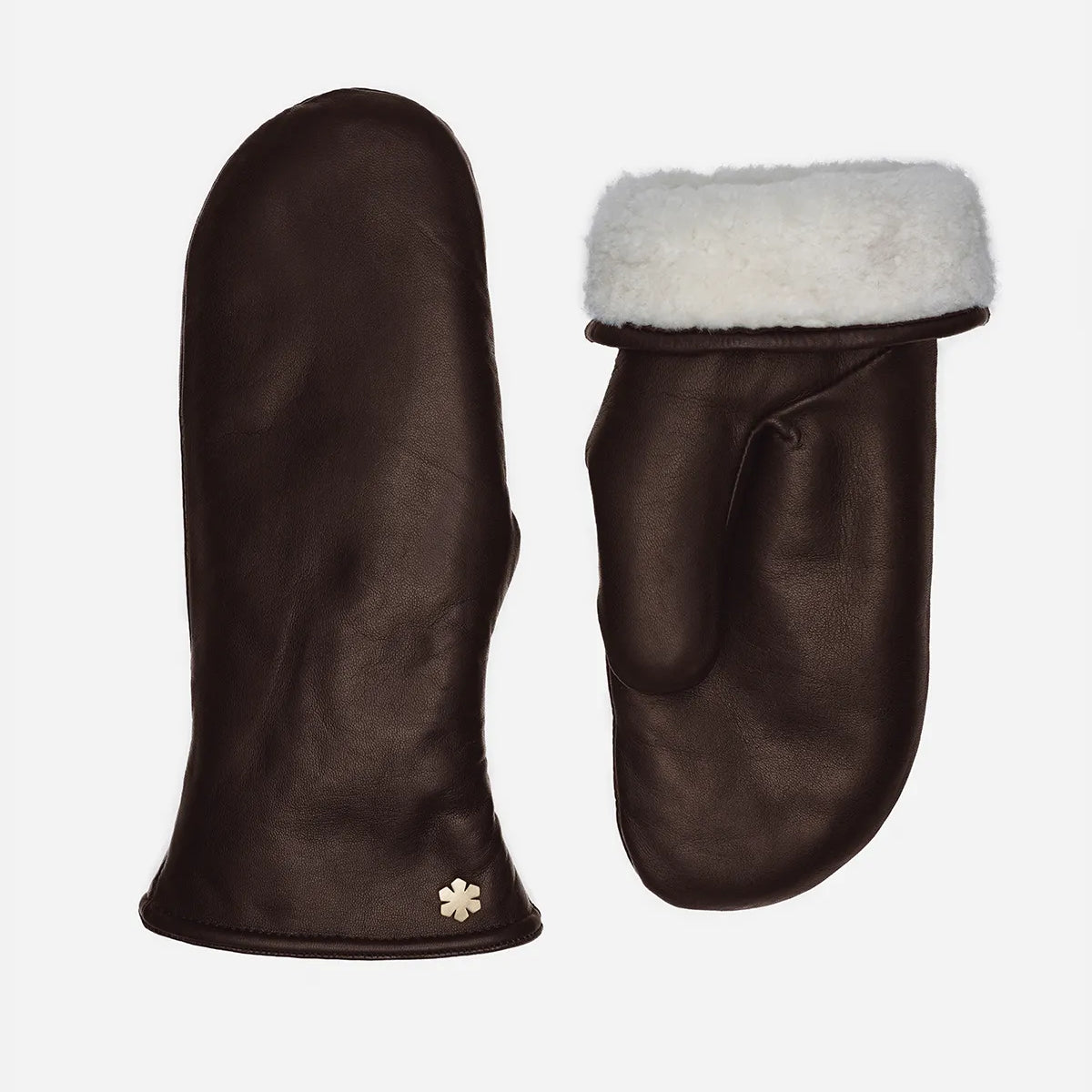 Timeless mittens » Warm brown leather mittens | RHANDERS